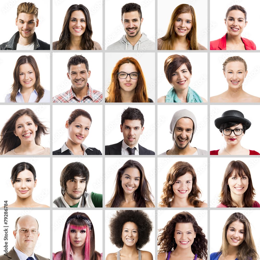 Collage with Multiple portraits Stock Photo | Adobe Stock