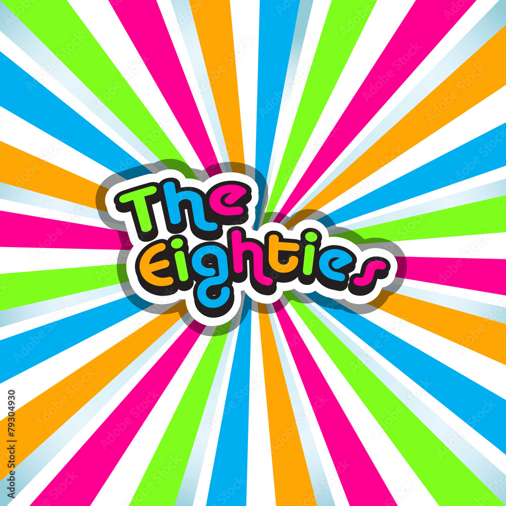 The Eighties Poster Background. Stock Vector | Adobe Stock