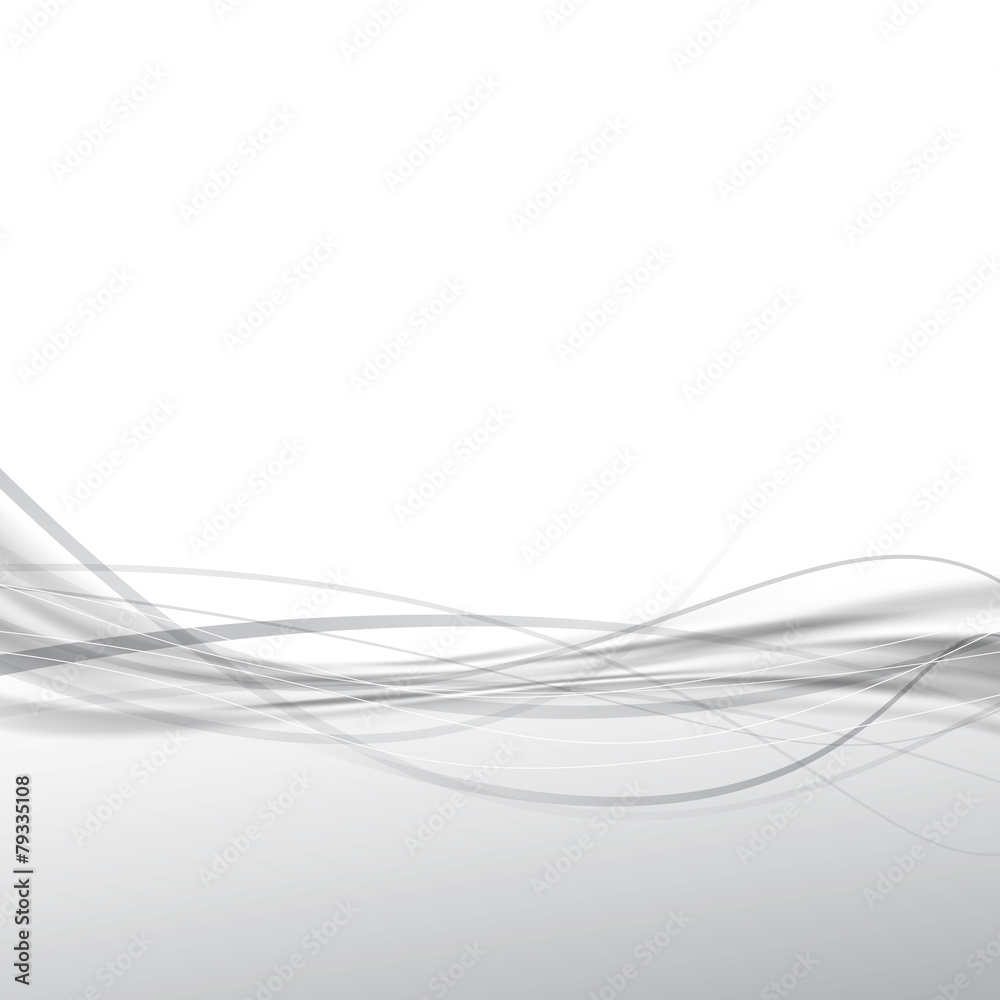 Gray border swoosh wave modern abstract background Stock Vector | Adobe ...