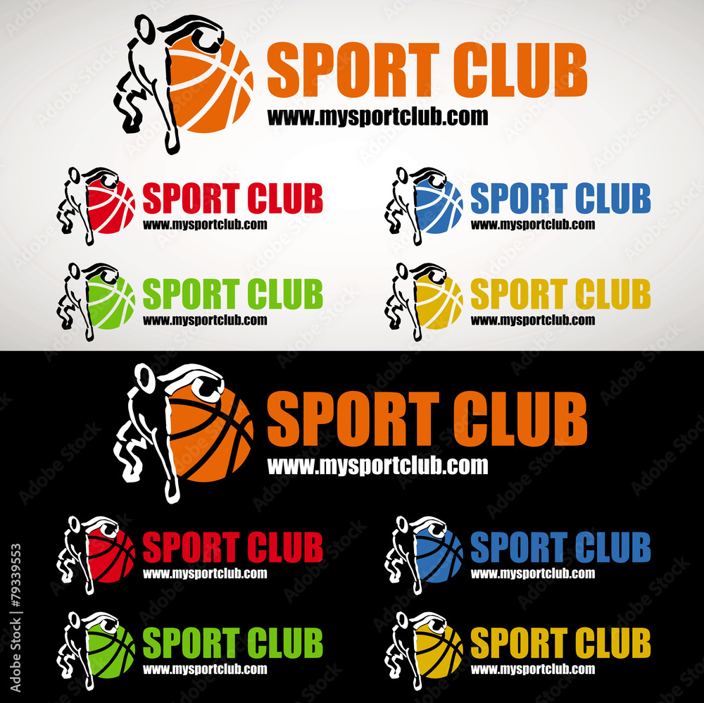Logo club basket Stock Vector | Adobe Stock