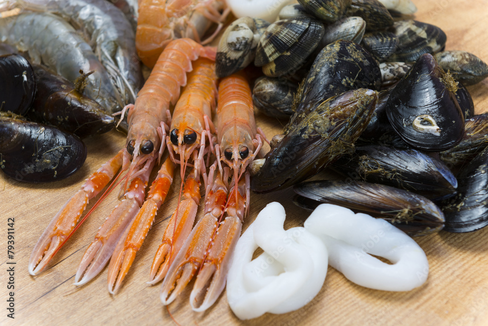 Tipos de marisco Stock Photo | Adobe Stock