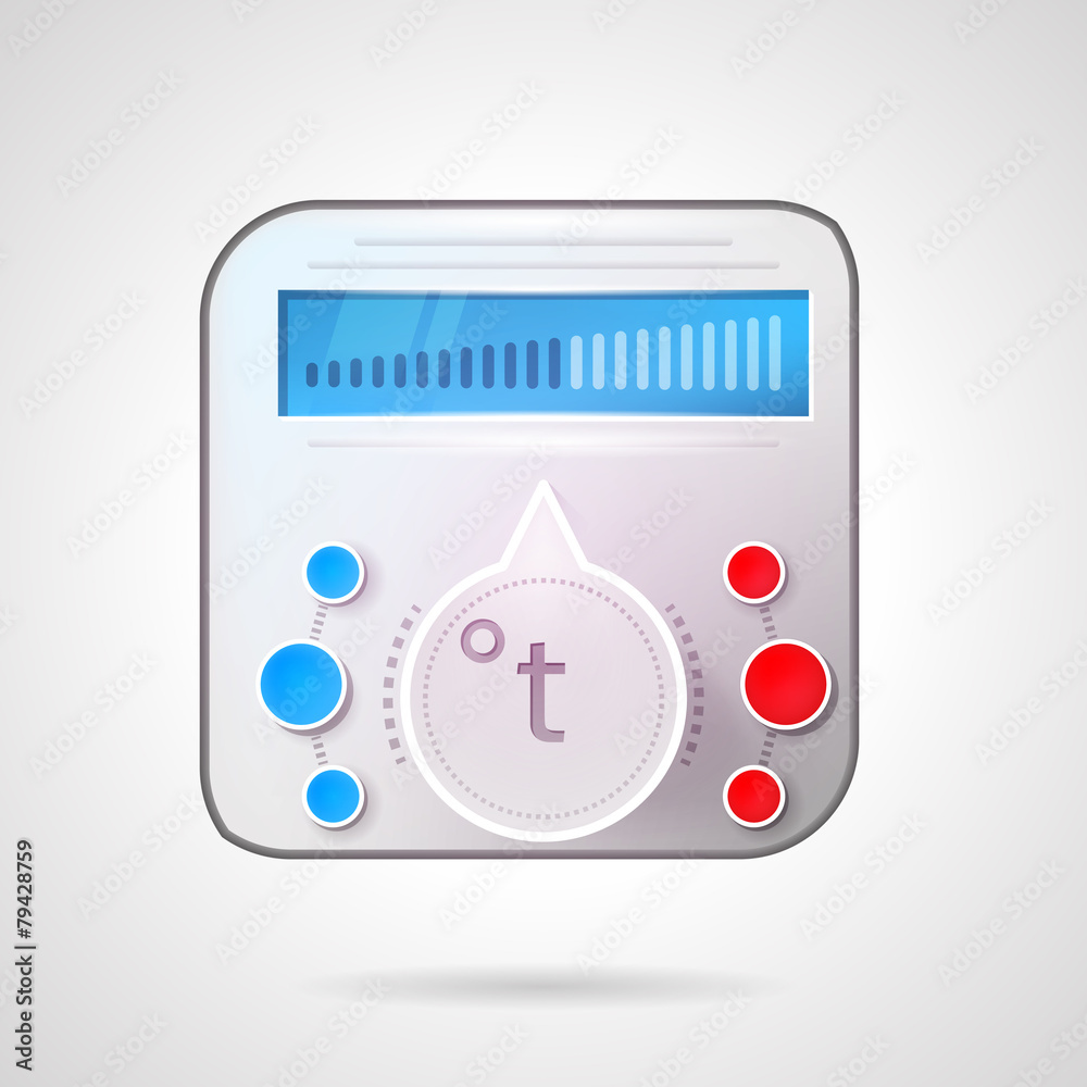Colored vector illustration of temperature regulator Stock Vector ...