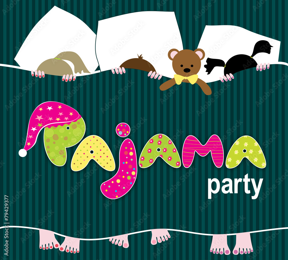 pajama party Stock Vector | Adobe Stock