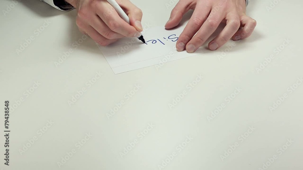 Man hands write the note Silence Stock Video | Adobe Stock