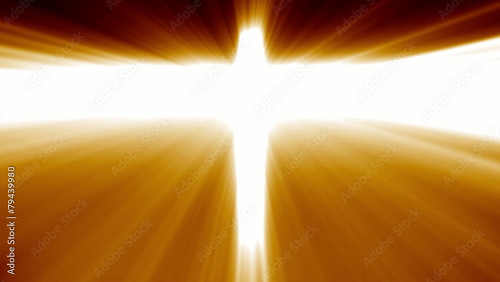 Light cross of Christ, ray beams background Stock Video | Adobe Stock