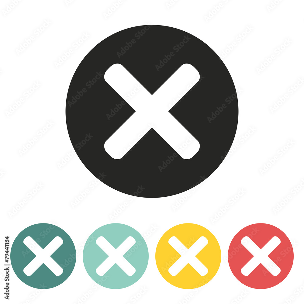 X icon. Stock Vector | Adobe Stock