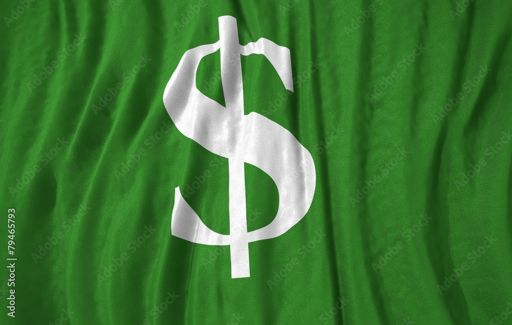 Money symbol corrugated realistic flag 3d illustration Stock ...