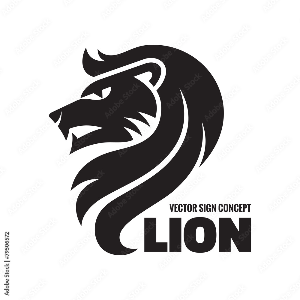 Animal lion - vector logo illustration. Lion head sign. Stock Vector ...