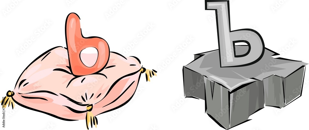 Soft sign and hard sign Stock Vector | Adobe Stock