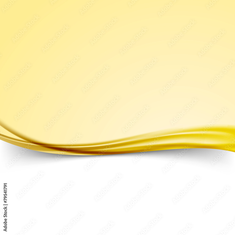 Abstract satin swoosh wave golden border folder background Stock Vector ...