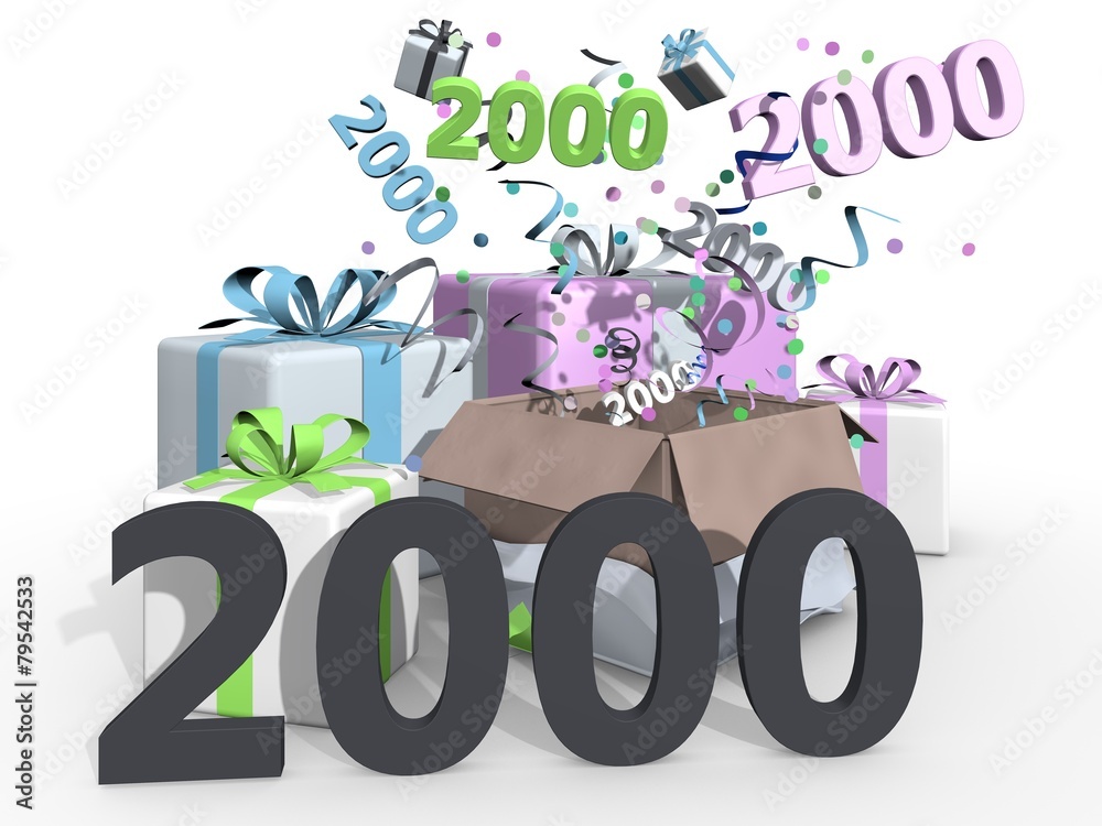 Feest voor de tweeduizendste Stock-Illustration | Adobe Stock