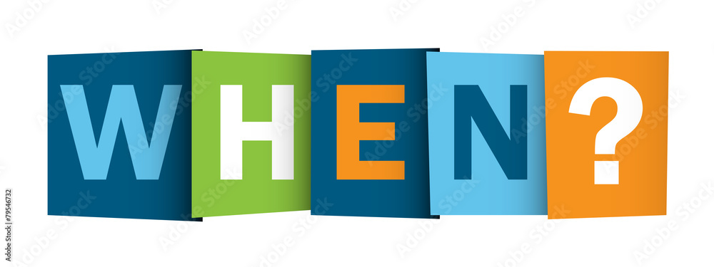 WHEN? Icon (questions why where what who how) 素材庫向量圖 | Adobe Stock