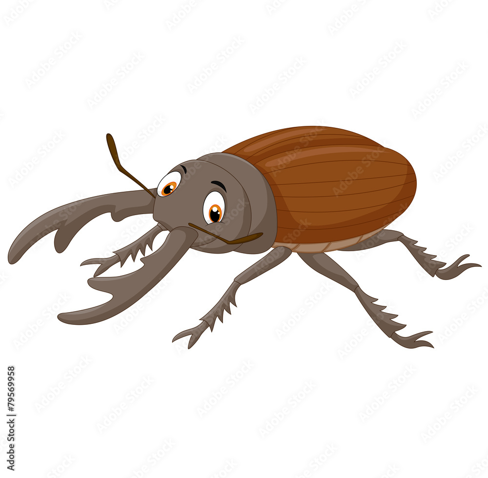 Cartoon stag beetle Stock Vector | Adobe Stock