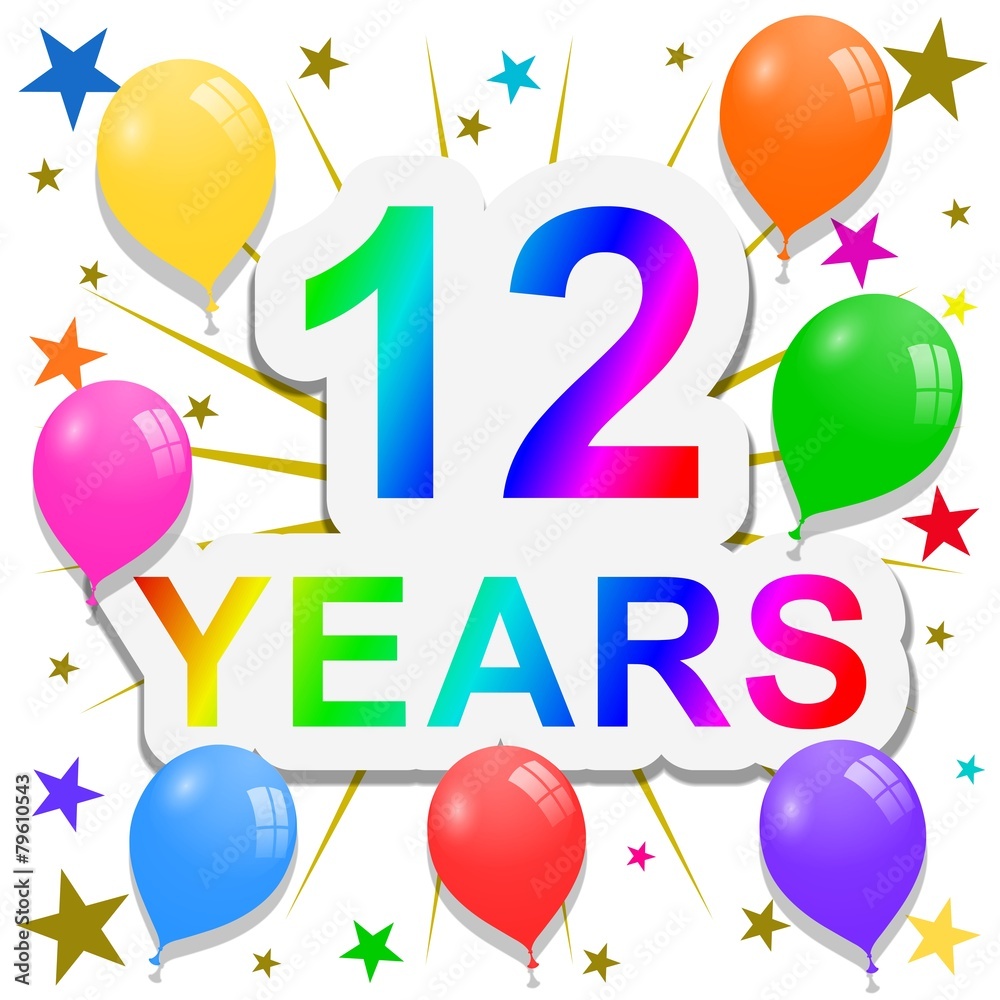 12 Years Anniversary Stock Illustration Adobe Stock