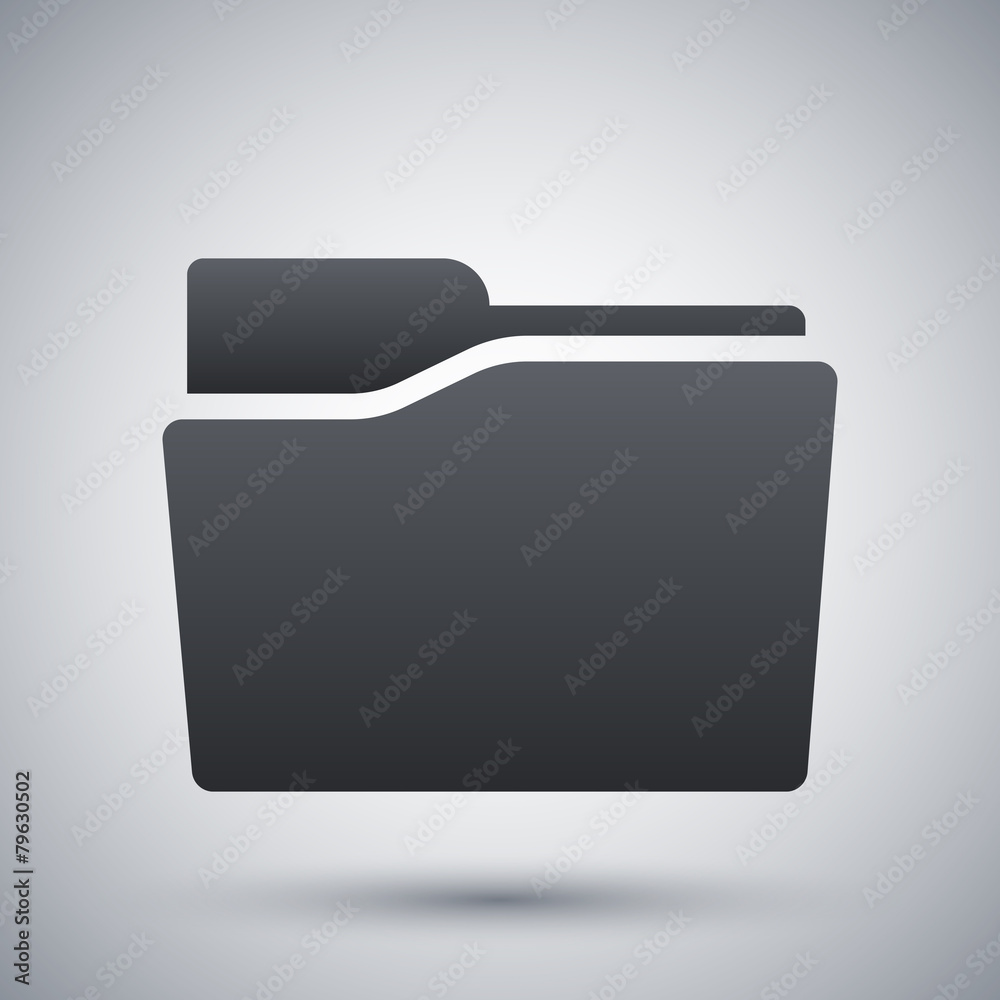 Vector folder icon Stock Vector | Adobe Stock