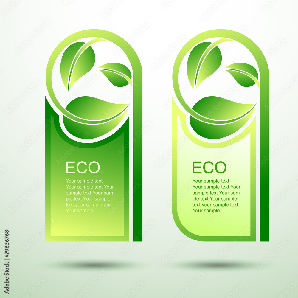Green layout design template eco concept vector illustration Stock ...