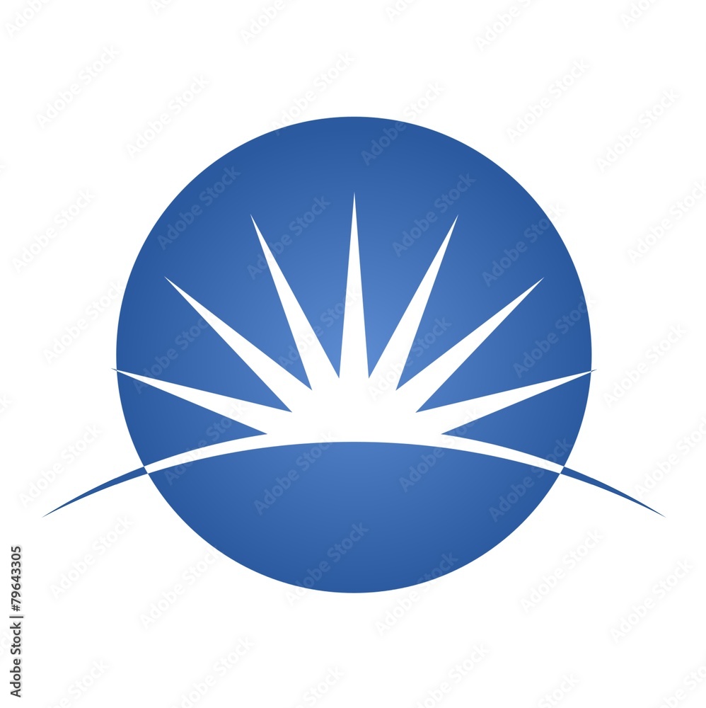 Sunrise sign - Planet Earth logo Stock Vector | Adobe Stock