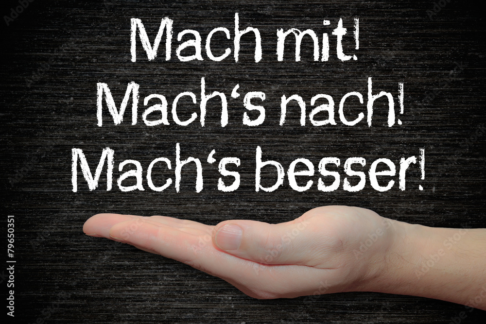 Tafel - Mach mit! Stock Photo | Adobe Stock