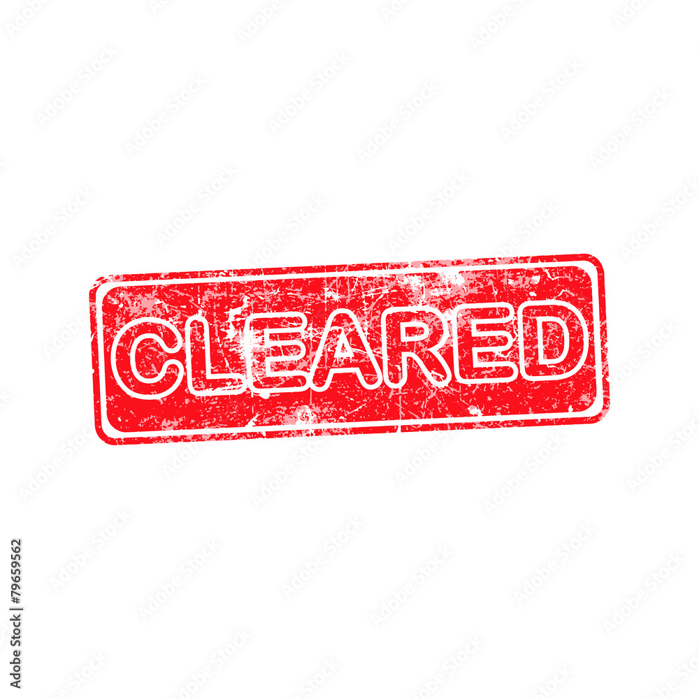 cleared red grunge rubber stamp vector illustration Stock Vector ...