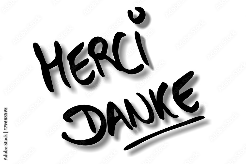 Merci - Danke.... Stock Illustration | Adobe Stock