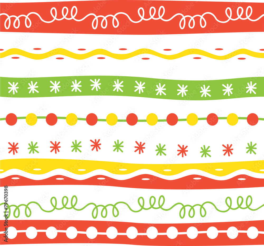 set of colorful border Stock Vector | Adobe Stock