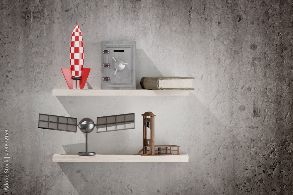 shelf with objects Stock Photo | Adobe Stock