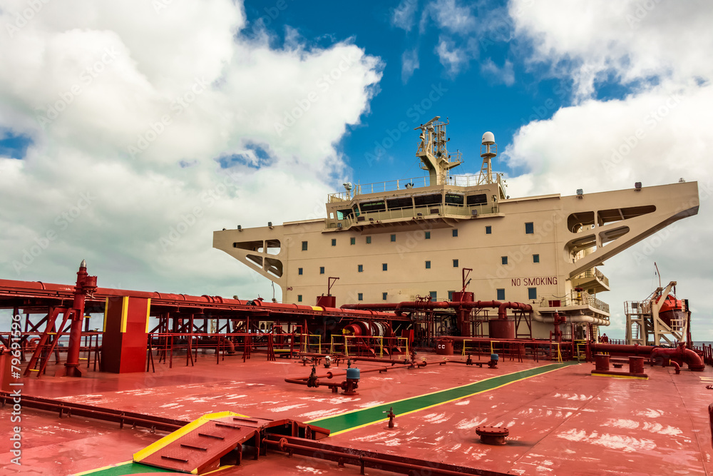 Superstructure of oil tanker Stock Photo | Adobe Stock