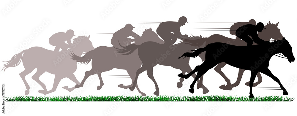 horse racing Stock Vector | Adobe Stock
