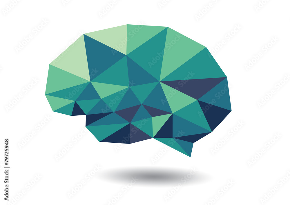 Brain Green Art Stock Vector | Adobe Stock