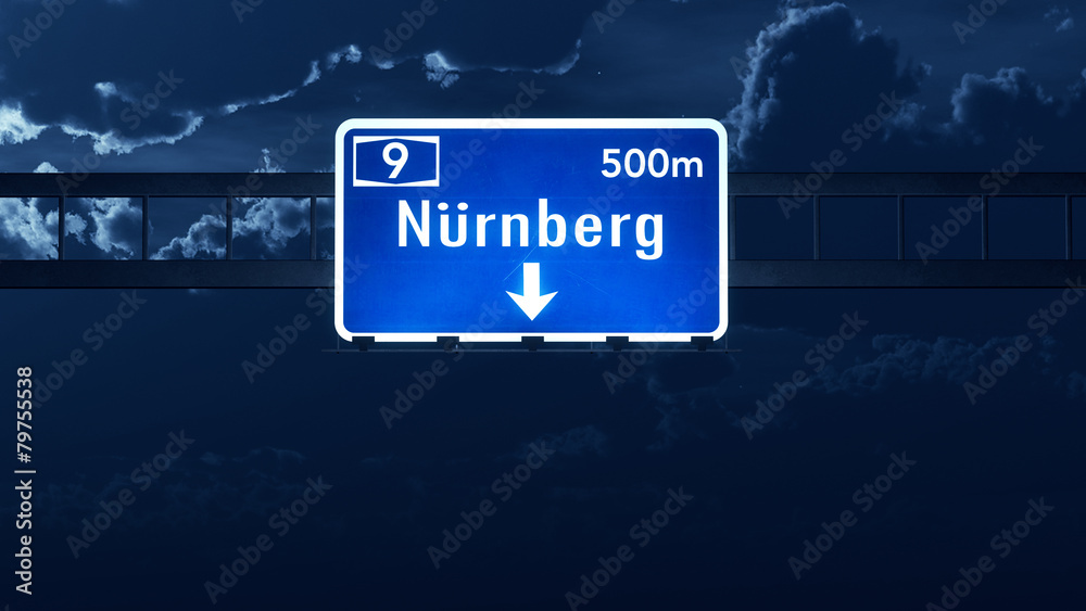 Nurnberg Germany Highway Road Sign Stock Illustration | Adobe Stock