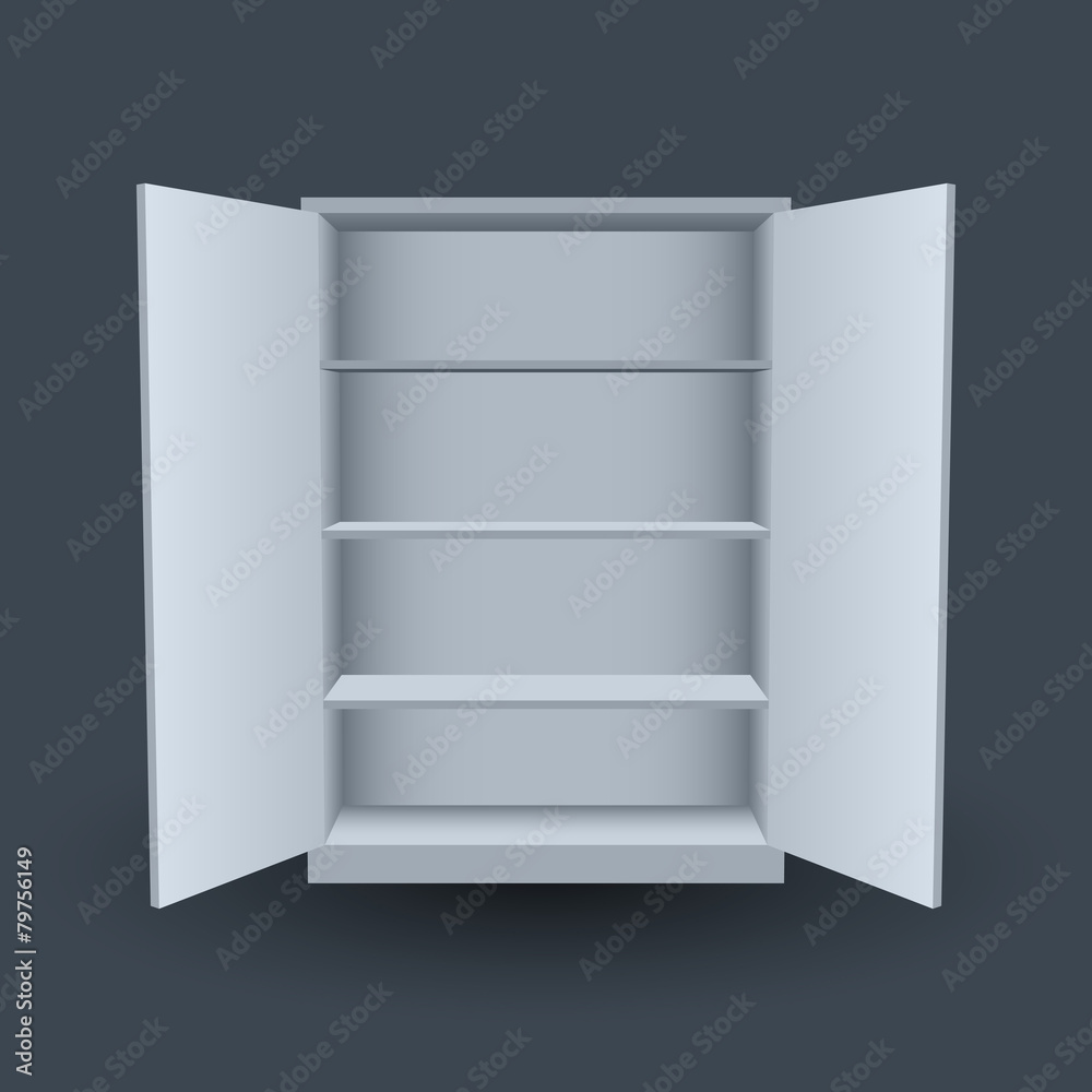 Empty Cupboard Clipart