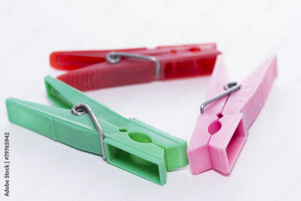 Pinzas de la ropa. Stock Photo | Adobe Stock