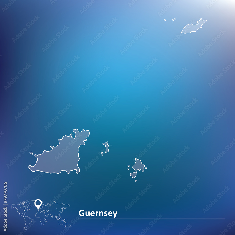 Poster Map of Guernsey – Wall Art | UkPosters