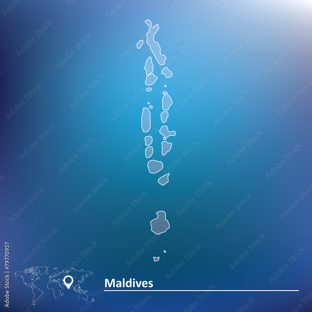 Map of Maldives Stock Vector | Adobe Stock