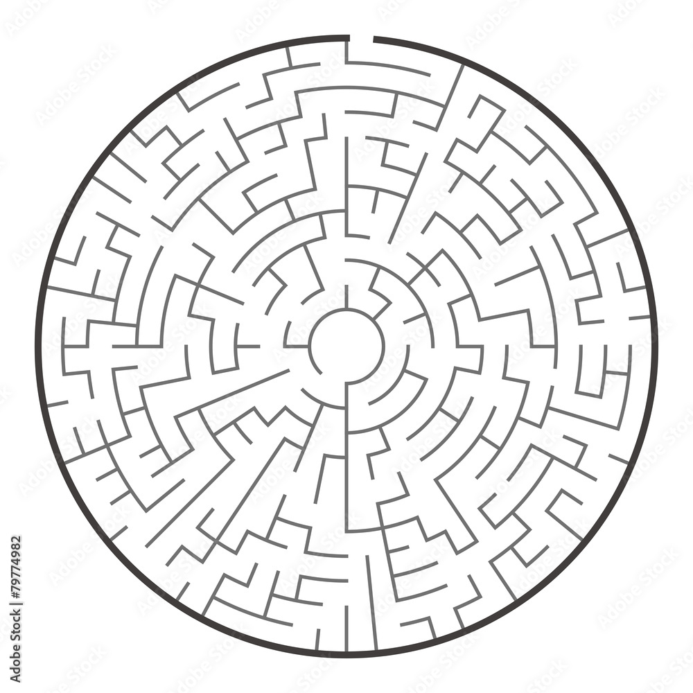 big circular maze Stock Vector | Adobe Stock