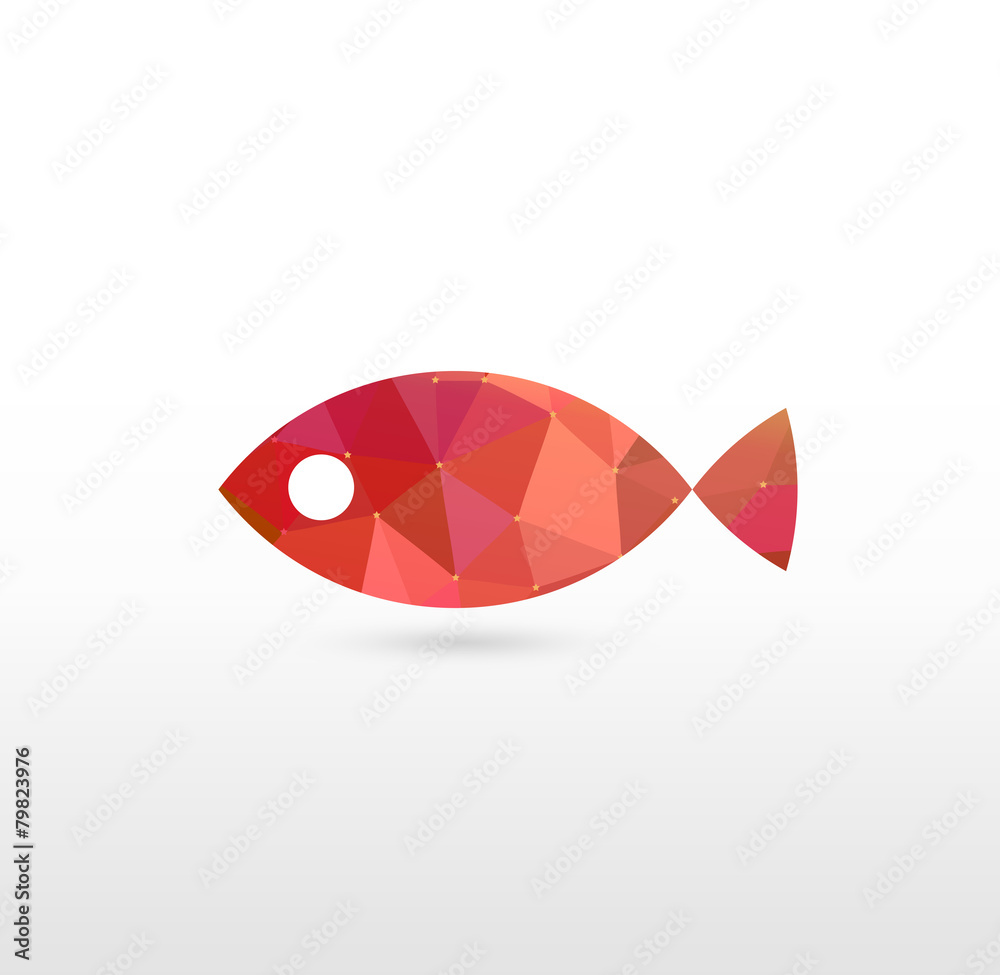 Sign of Fish with Modern Texture Stock Vector | Adobe Stock