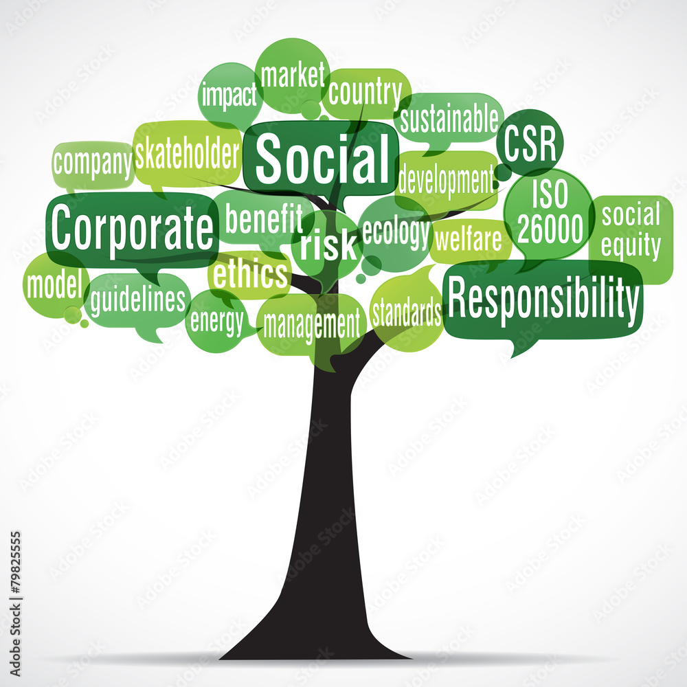 word cloud tree : CSR Stock Vector | Adobe Stock