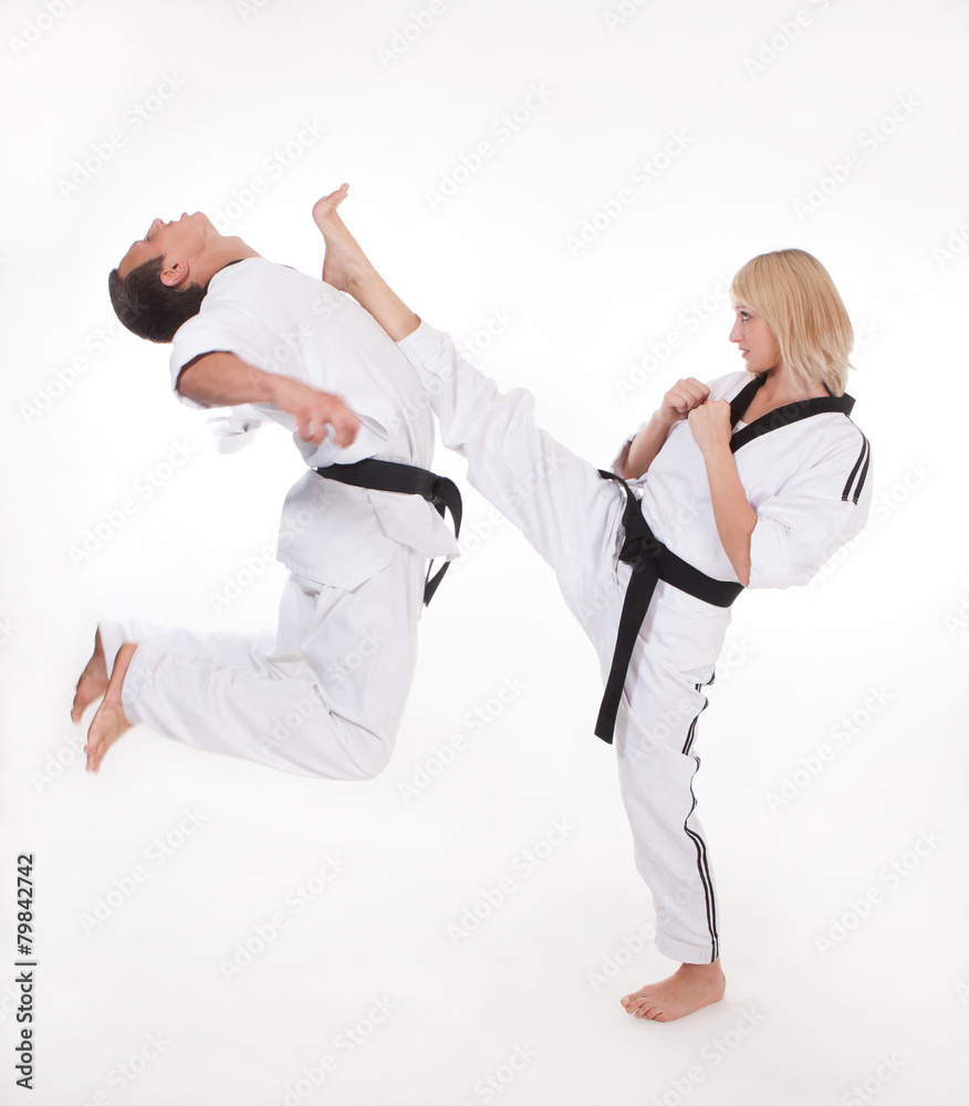 Kick to head in close fight Stock Photo | Adobe Stock
