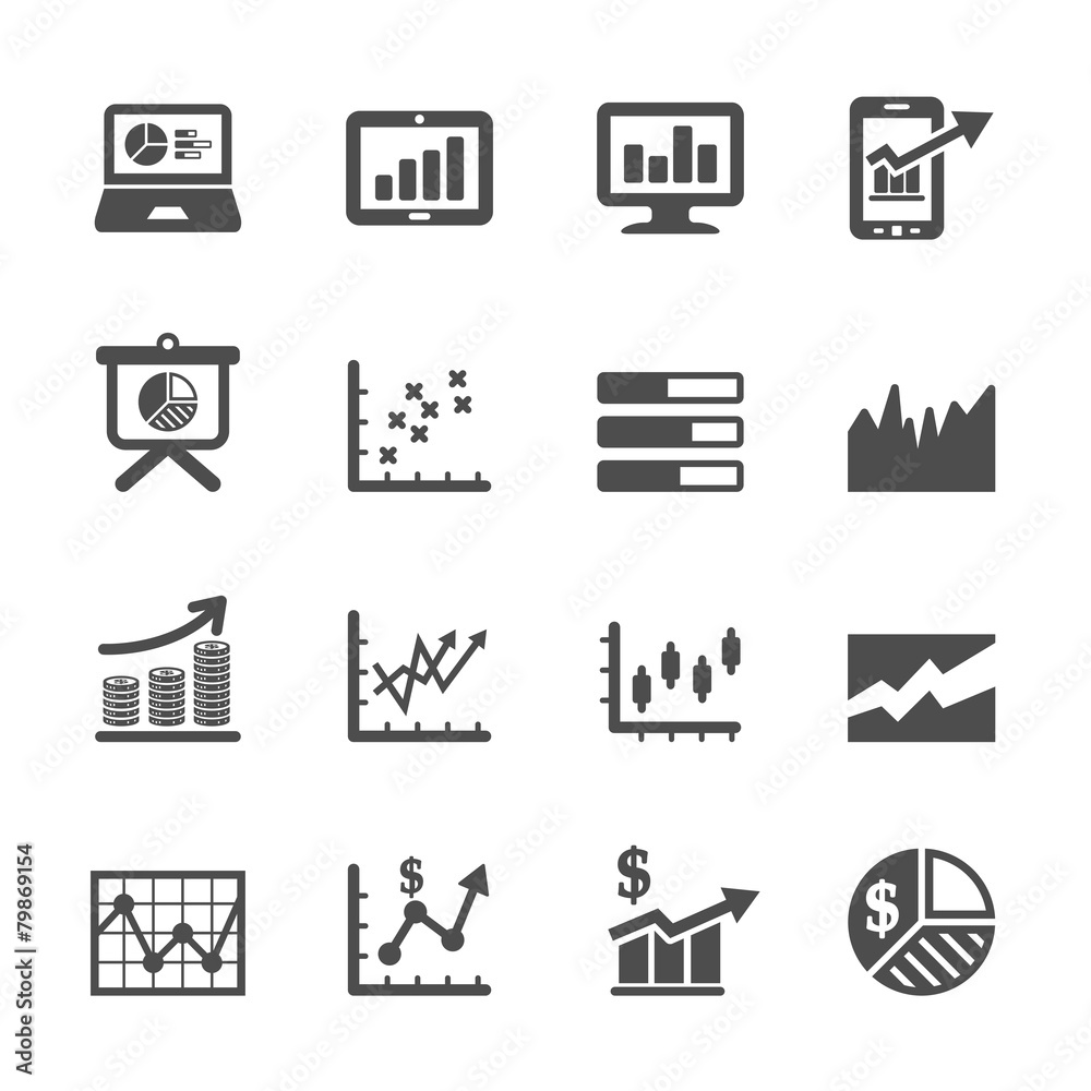 infographic and chart icon set 6, vector eps10 Stock Vector | Adobe Stock