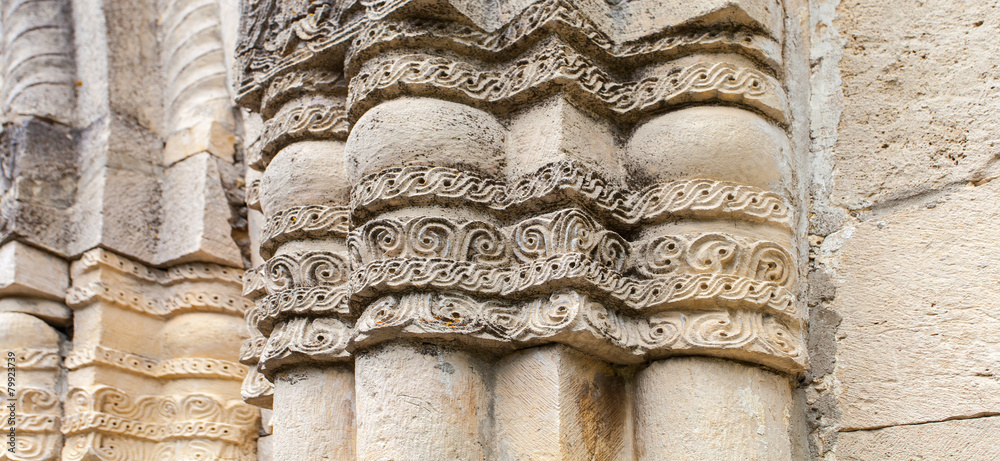 Ancient background texture with signs. Architecture part. Stock Photo ...