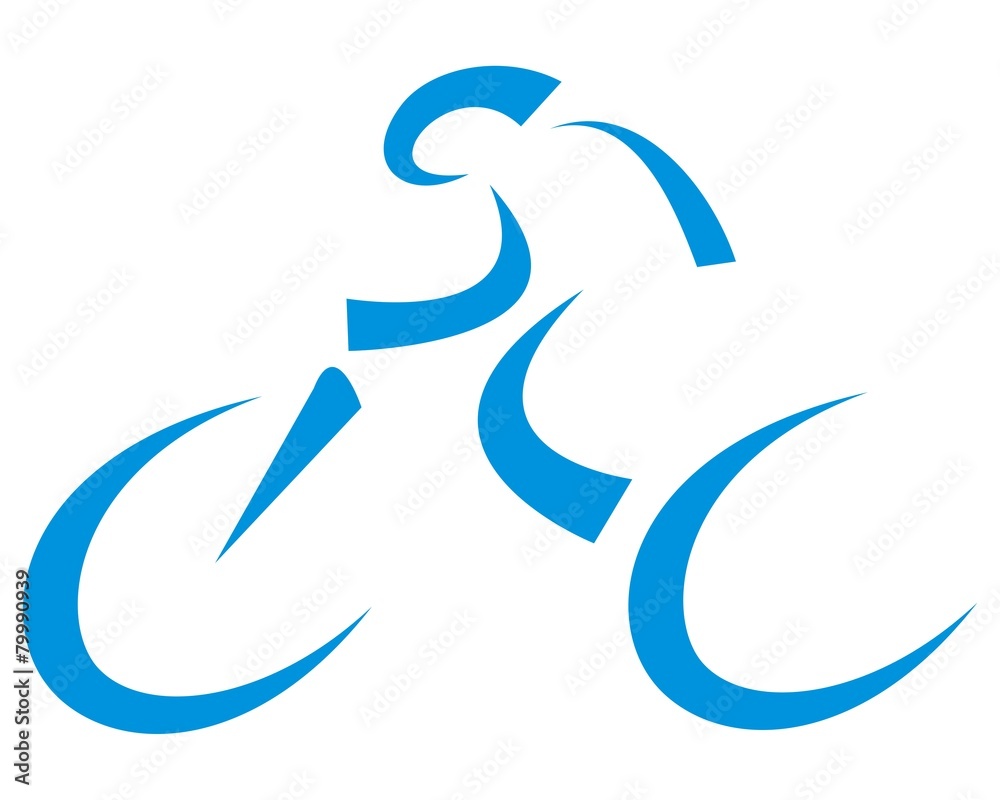 blue bicycle logo Stock-Vektorgrafik | Adobe Stock