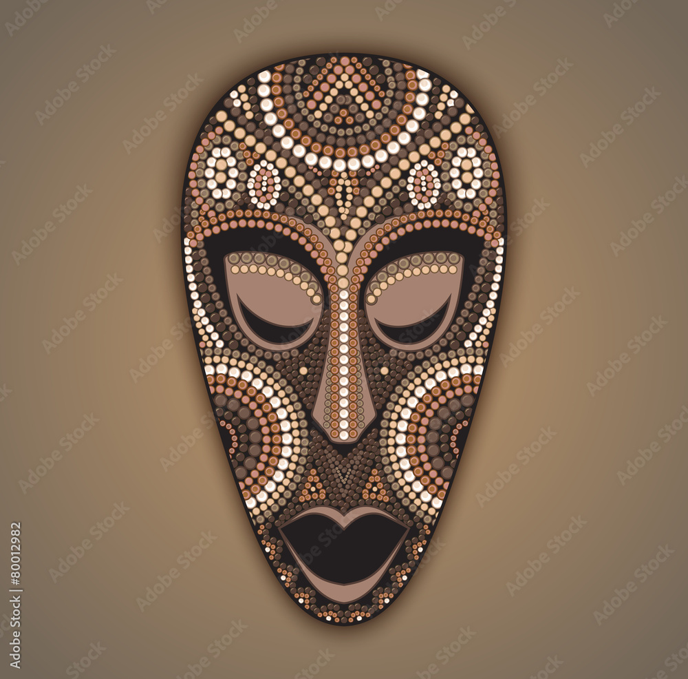Vector colorful african mask. Stock Vector | Adobe Stock