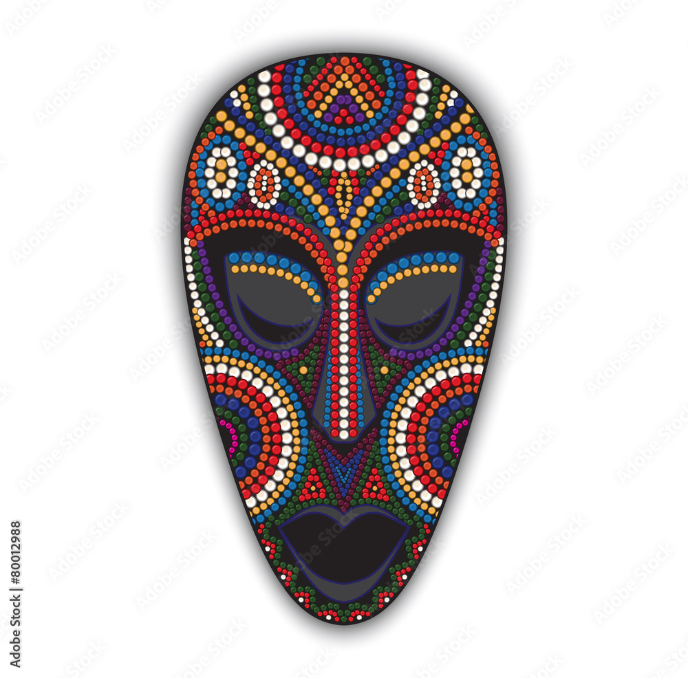 Vector colorful african mask. Stock Vector | Adobe Stock