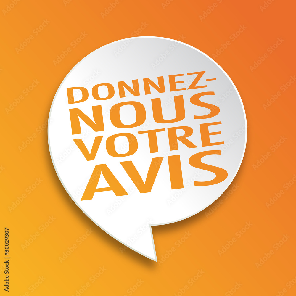 Vecteur Stock Donnez-nous votre avis | Adobe Stock