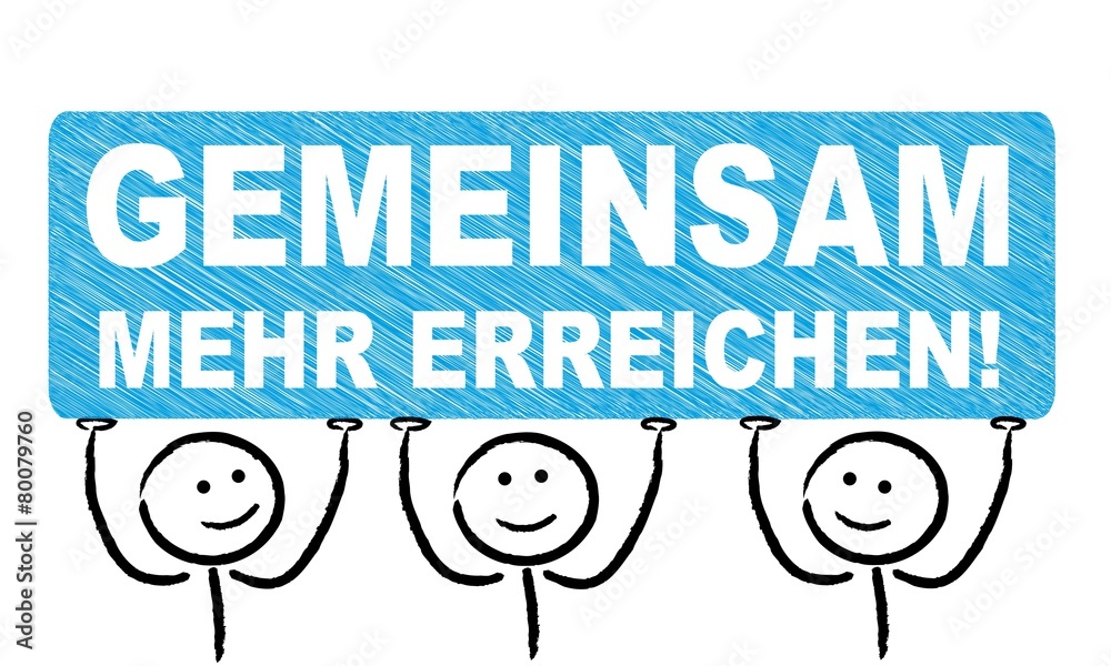 Gemeinsam mehr erreichen! Stock-Vektorgrafik | Adobe Stock