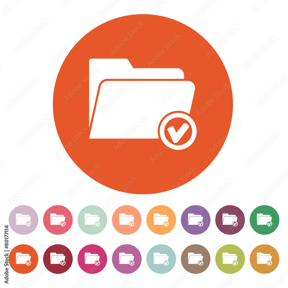 The folder icon. File symbol. Flat Stock Vector | Adobe Stock