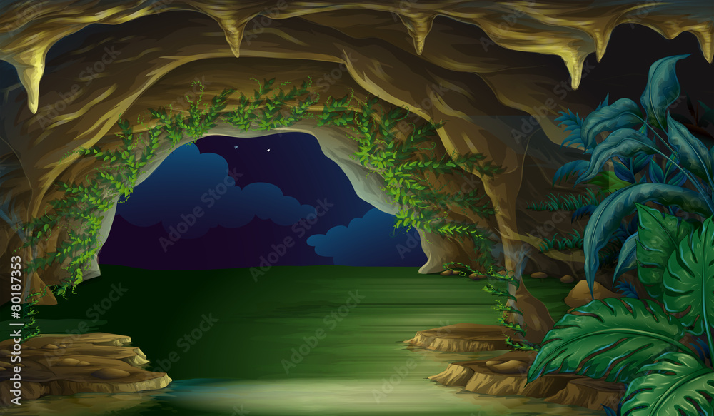Cave Stock Vector | Adobe Stock