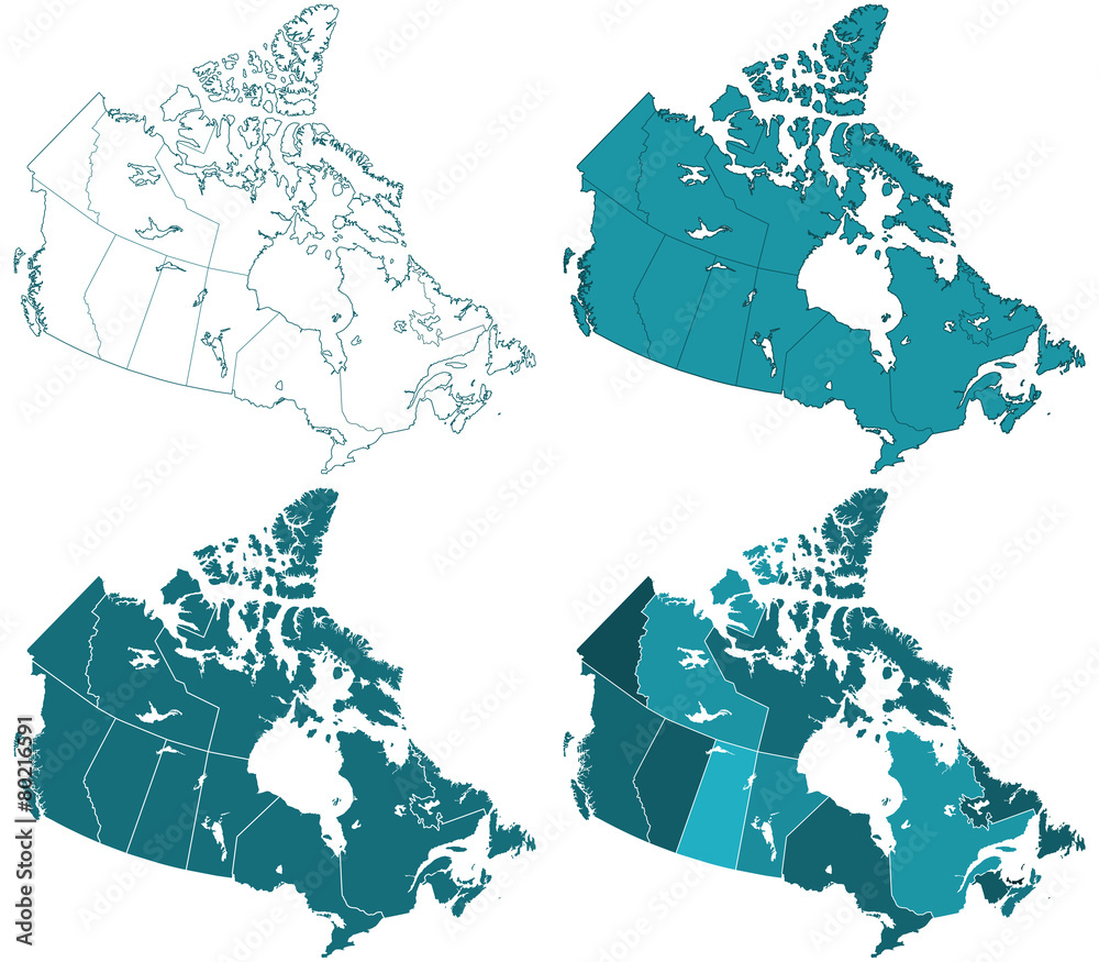 Canada maps Stock Vector | Adobe Stock