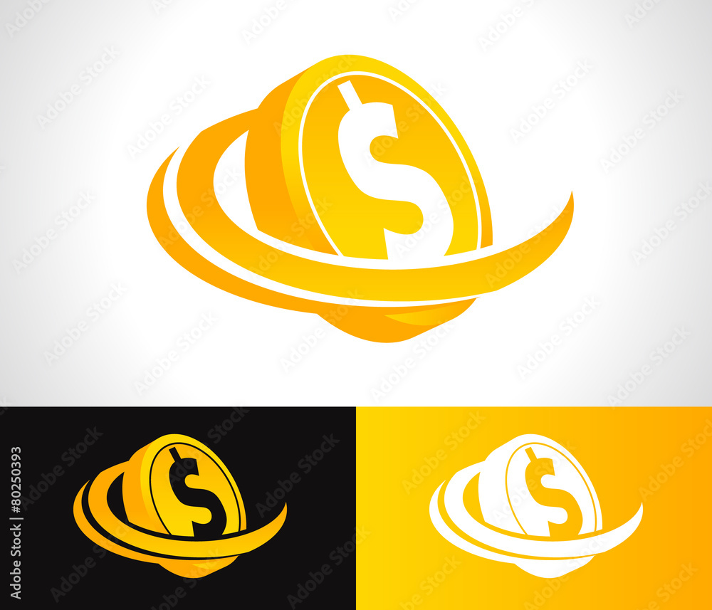 Dollar Coin Logo Icon Stock Vector | Adobe Stock
