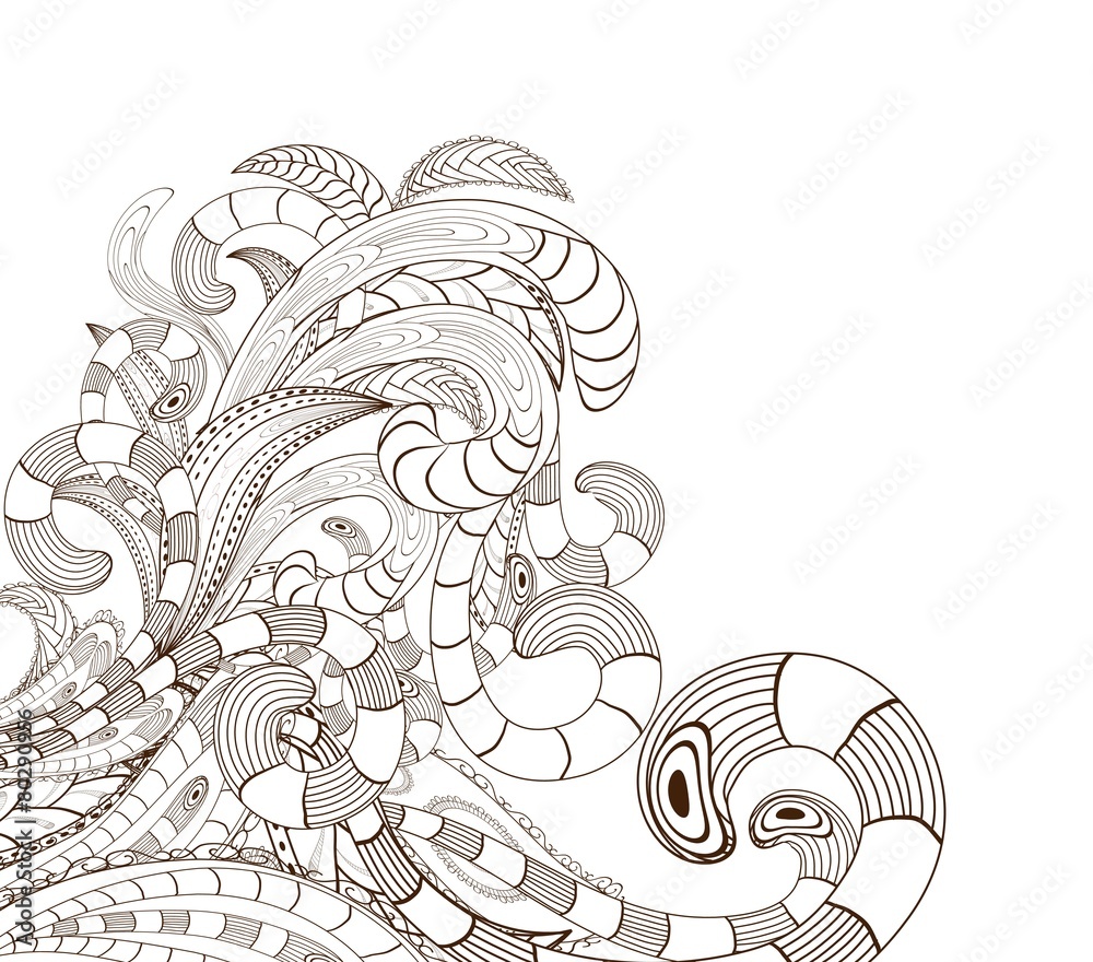 doodle line art design Stock Illustration | Adobe Stock